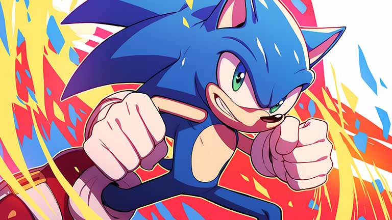 Free Sonic the Hedgehog Speed Punch Desktop Wallpaper