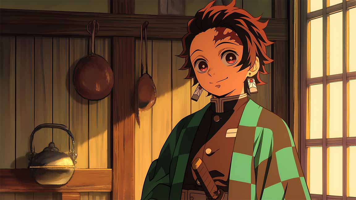 Anime Tanjiro & Nezuko Demon Slayer Desktop Wallpaper in 4K