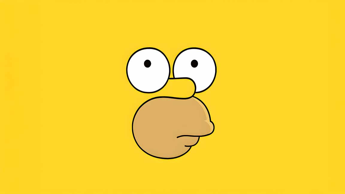 The Simpsons Homer Face Yellow Desktop Wallpaper 4K & HD