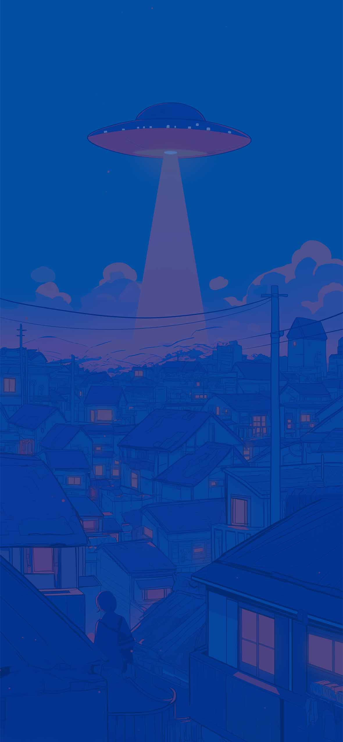 UFO Night City Sighting Alien Sky Wallpapers - Free Wallpapers HD