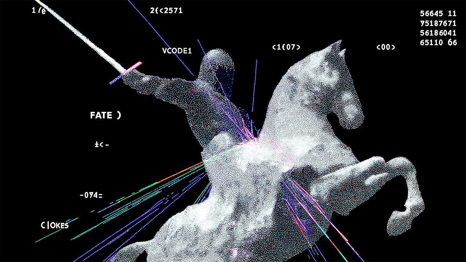 ASCII Knight Sword Raise Art Desktop Wallpaper - Wallpapers 4K