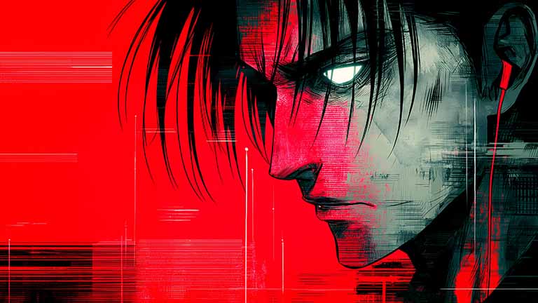 Free Levi Ackerman Glitch 4K Desktop Wallpaper Download