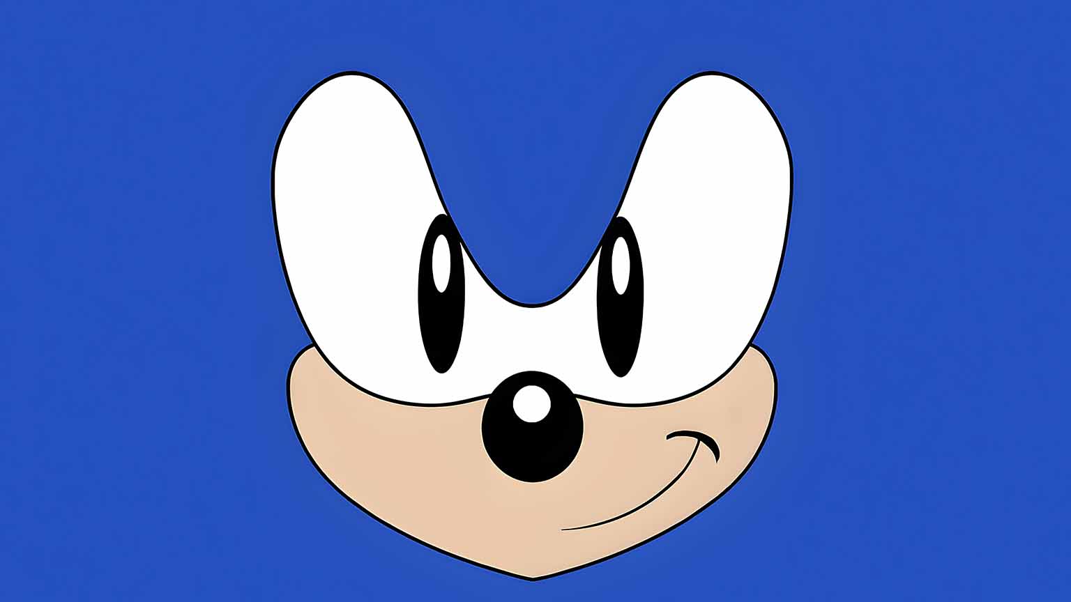 Free Classic Sonic the Hedgehog Face Desktop Wallpaper