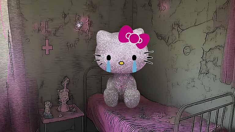 Free Creepy Hello Kitty 4K Desktop Wallpaper Download