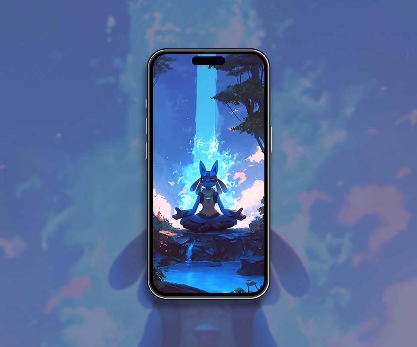 Lucario Meditation Waterfall Aura Wallpapers - Pokemon Wallpapers