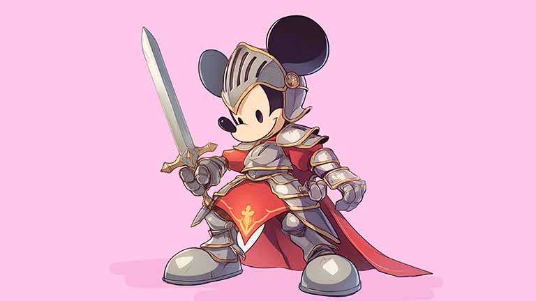 Mickey Mouse Knight Sword & Armor 4K Desktop Wallpaper
