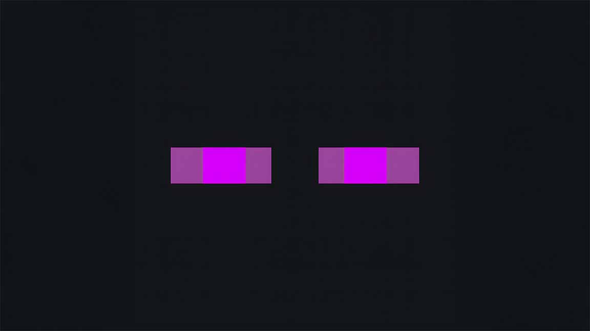 Minecraft Enderman Eyes Dark Minimalist Desktop Wallpaper 4K