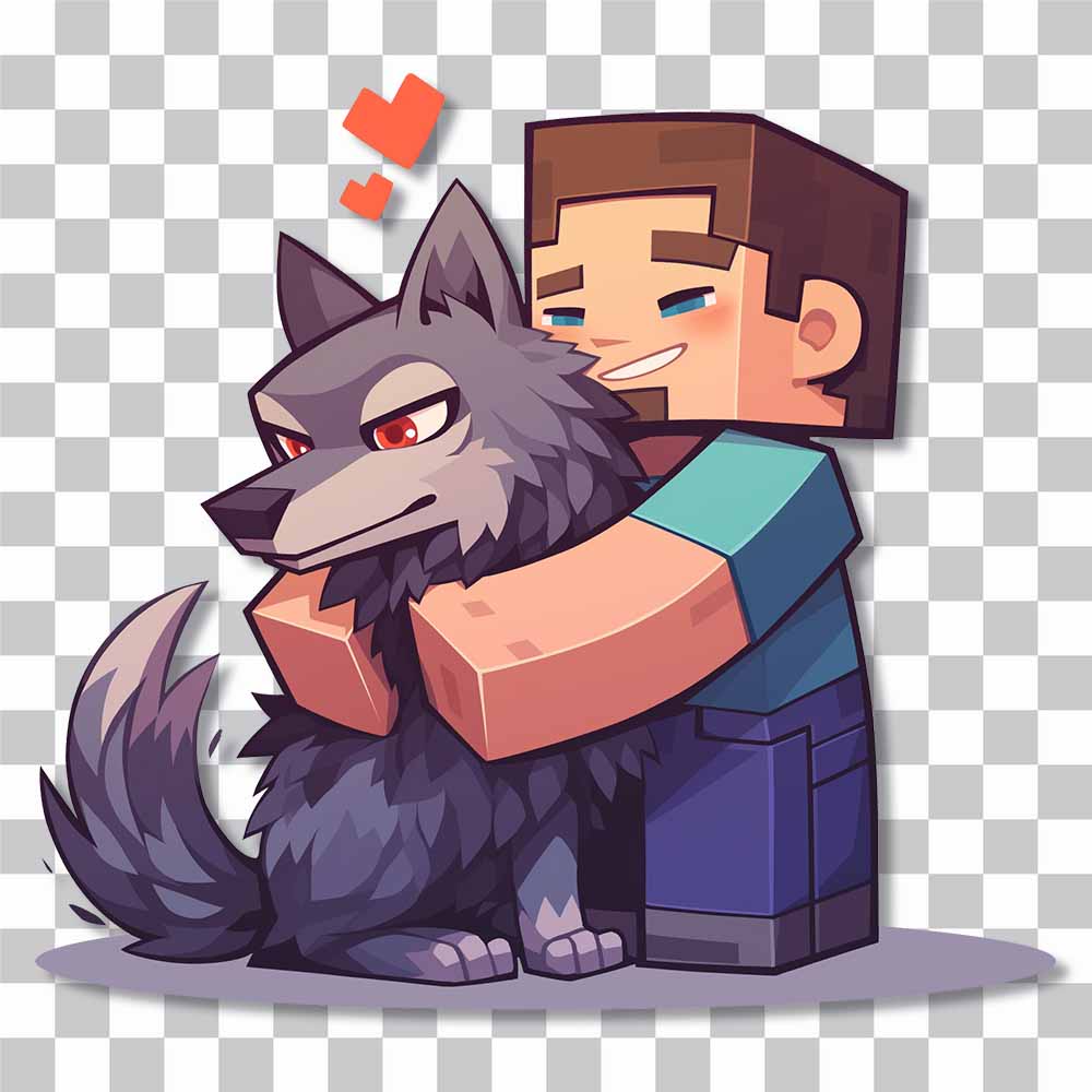 Genshin Impact Hu Tao and Ghost Sticker - Genshin Impact Sticker