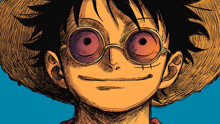 Free One Piece Luffy Shades Cool Look 4K Desktop Wallpaper