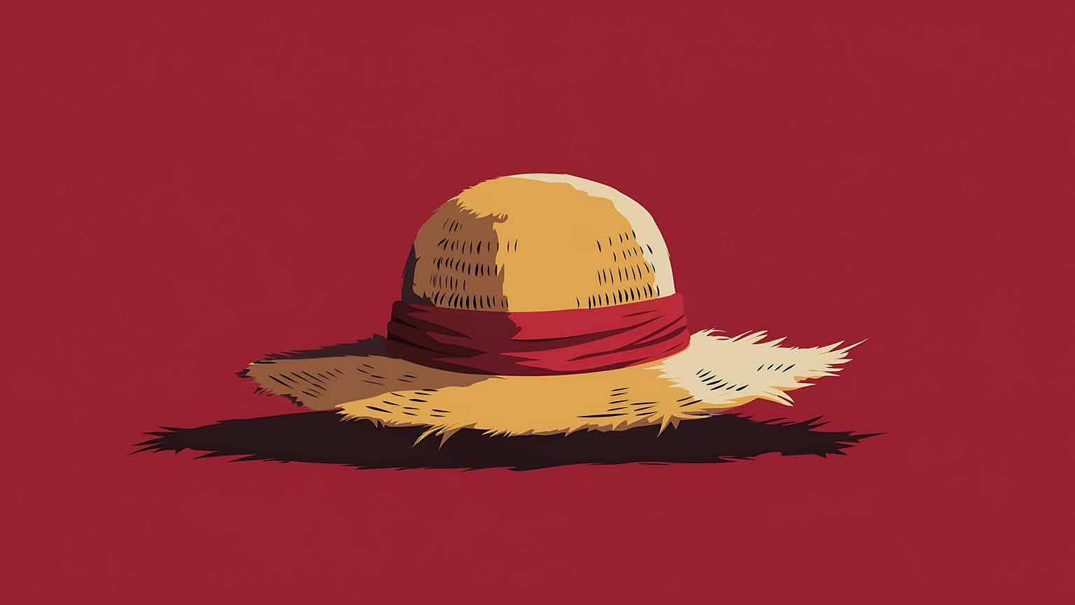 Free One Piece Luffy’s Straw Hat Desktop Wallpaper
