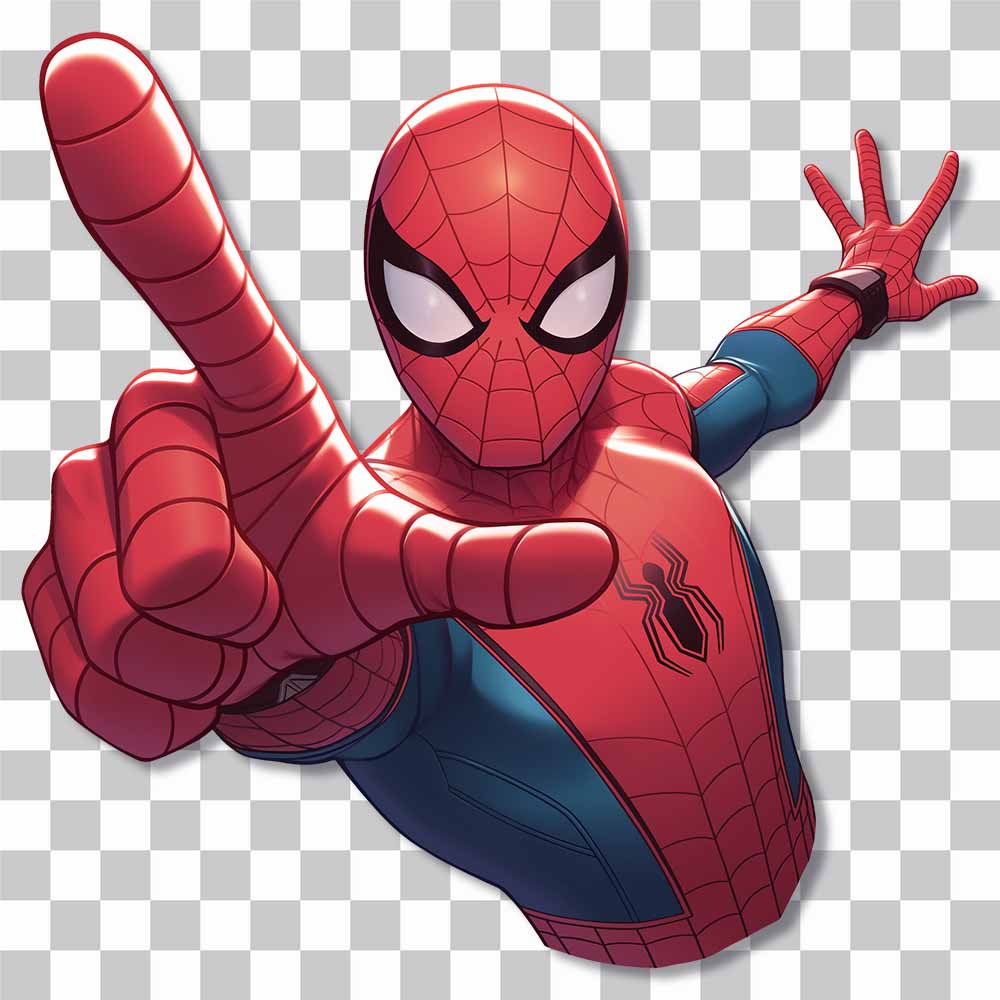 Spider-Man Pointing Pose Sticker - Free PNG sticker download!