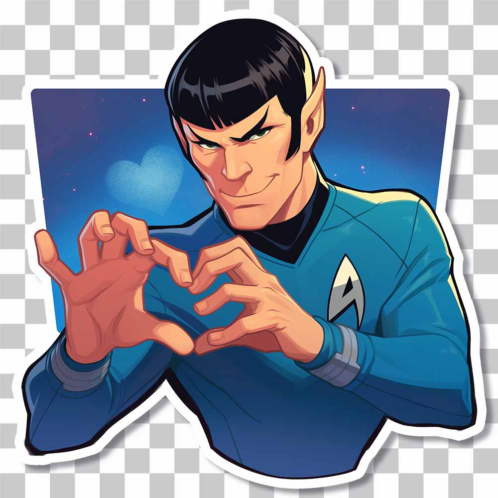 Spock Heart Hands Star Trek Sticker - Download Free Sci-fi PNG.