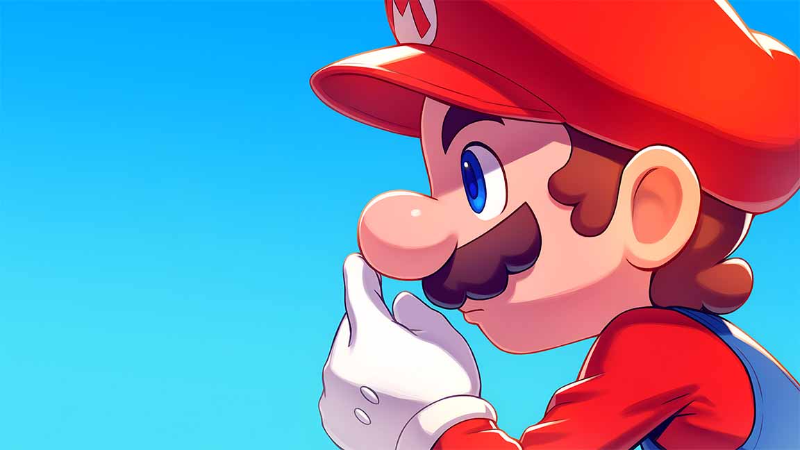 Super Mario Blue Background Desktop Wallpaper - Wallpaper 4K