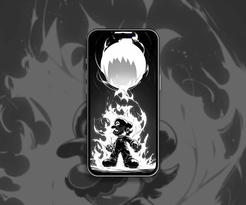 Super Mario Dark Fire Art Wallpapers - Vintage Games Wallpapers