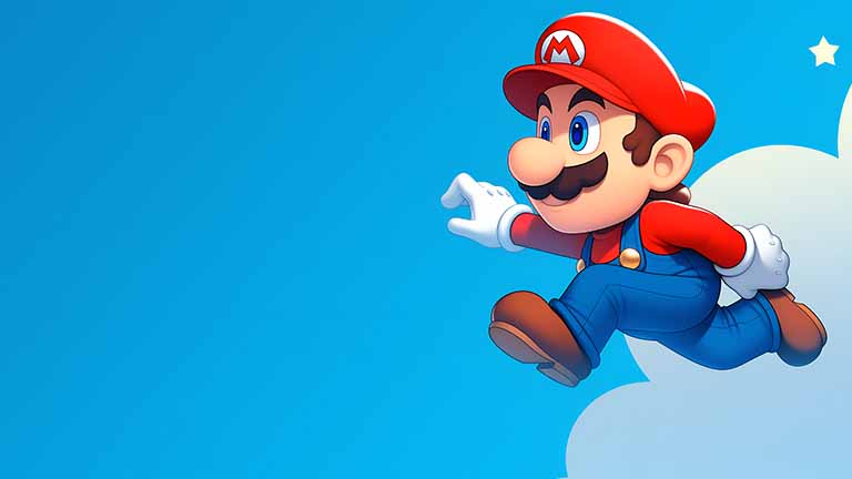 Free Super Mario Mario with a Bright Smile Desktop Wallpaper