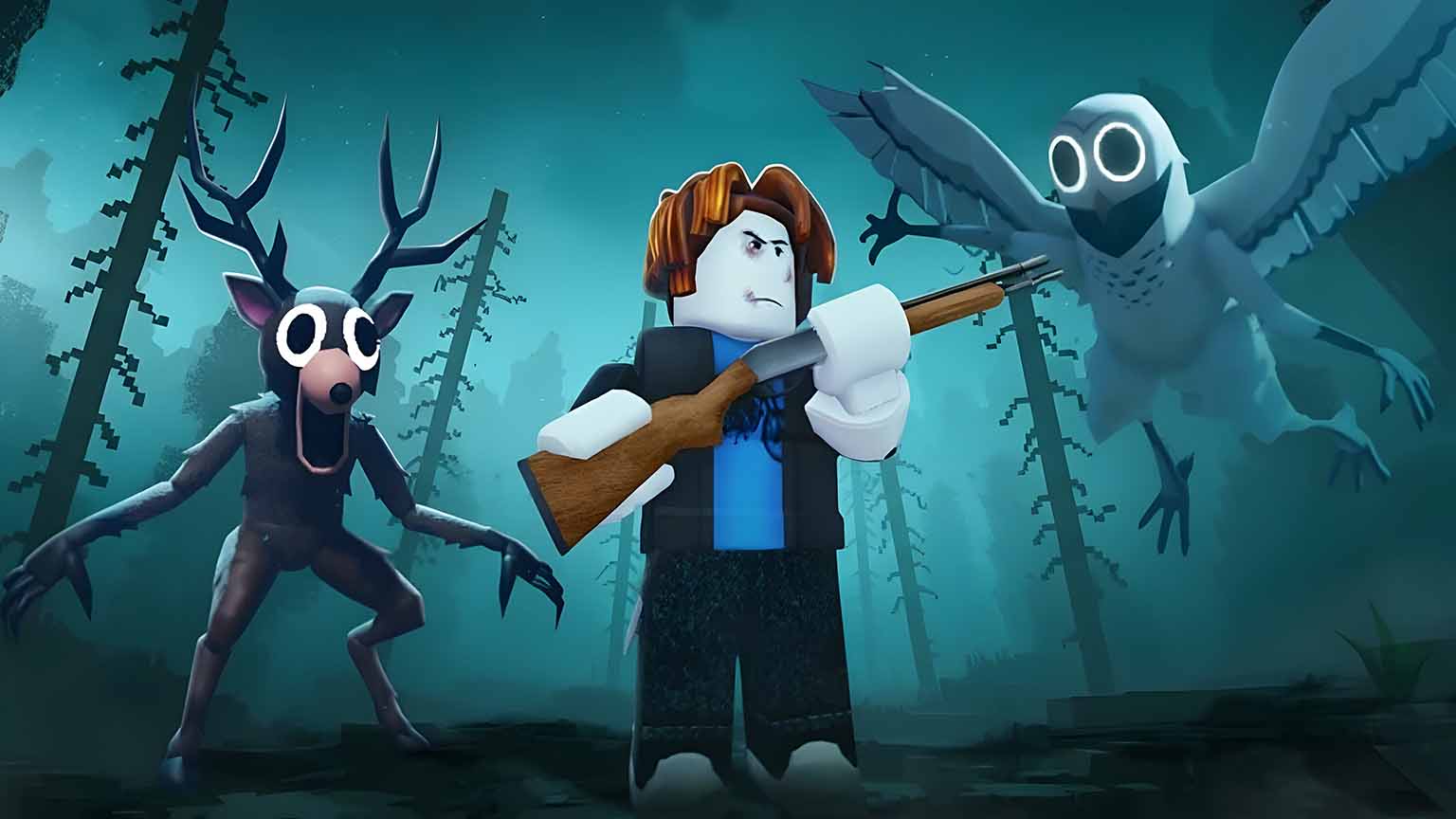 99 Nights in the Forest Deer and Owl Desktop Wallpaper 4k