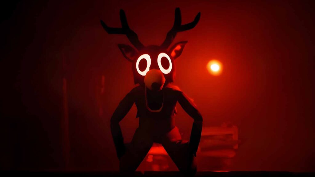 99 Nights in the Forest The Deer Red Horror Desktop Wallpaper