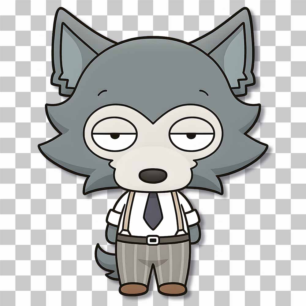 Beastars Legoshi Chibi Sticker - Cute Anime Sticker PNG