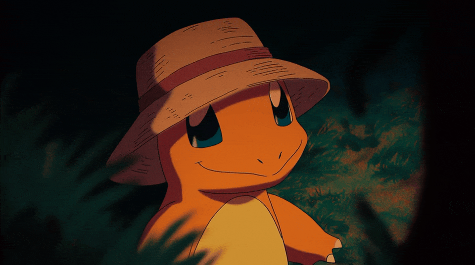 Charmander Pokémon Wearing Hat GIF Wallpaper - Download HD