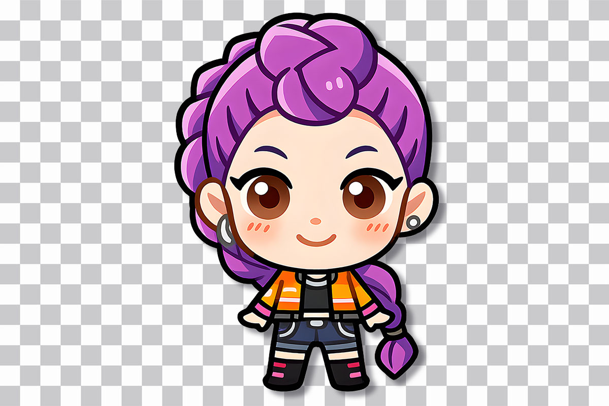 Chibi Kpop Demon Hunters Rumi Sticker - Best Free Sticker PNG