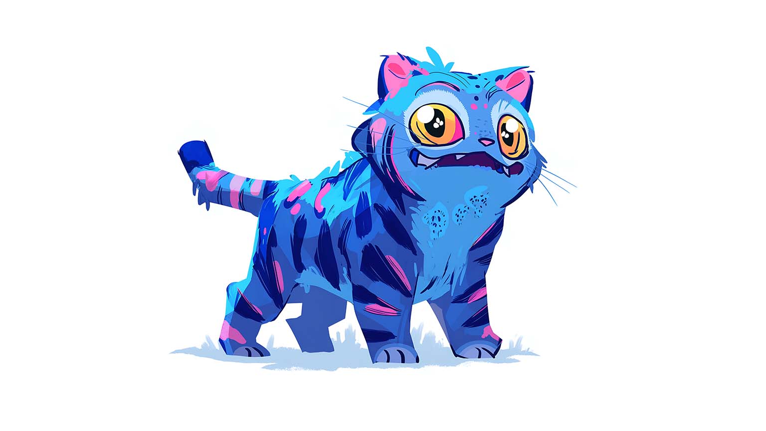 Cute Derpy Tiger Kpop Demon Hunters Desktop Wallpaper 4K