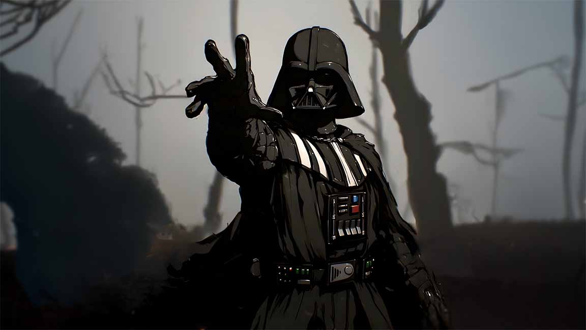 Darth Vader Force Choke Foggy Forest Desktop Wallpaper 4K