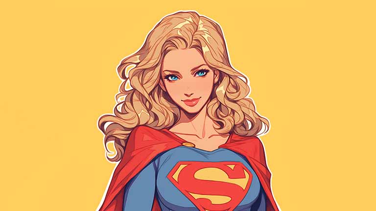 DC Supergirl Kara Zor-El Smiling Portrait Desktop Wallpaper