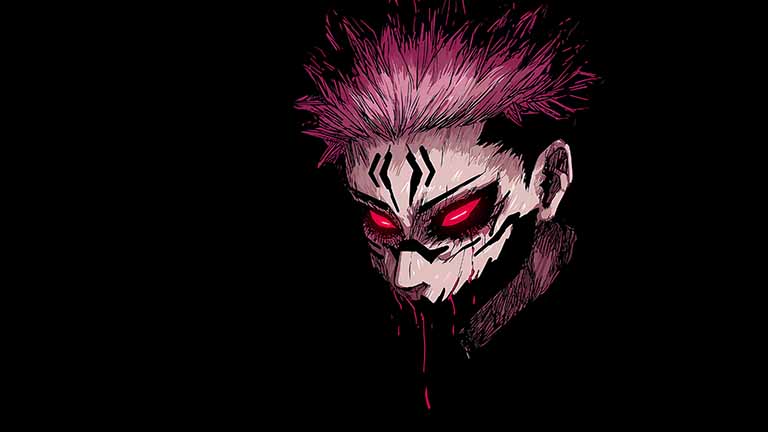 Ryomen Sukuna Jujutsu Kaisen Red Desktop Wallpaper - Anime 4K