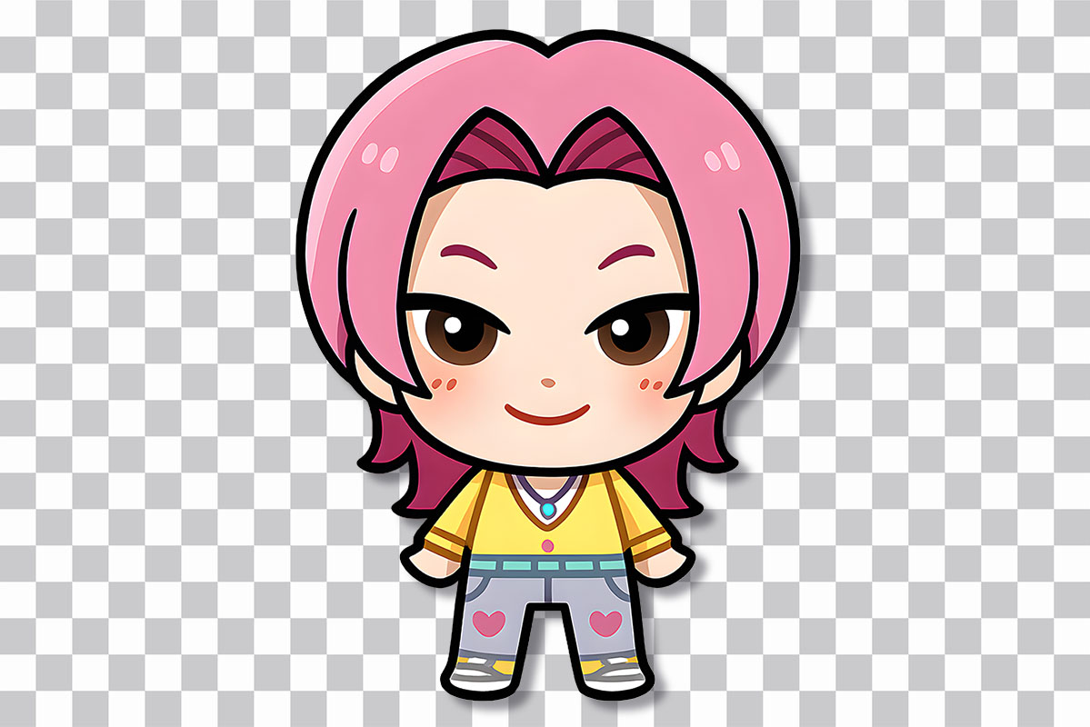 Kpop Demon Hunters Chibi Romance Saja Sticker - Cartoon Sticker