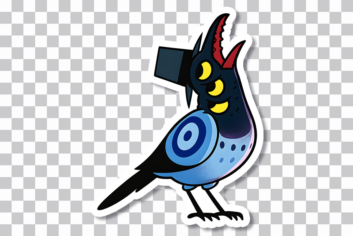 Kpop Demon Hunters Sussie The Magpie Sticker - Bird Sticker PNG