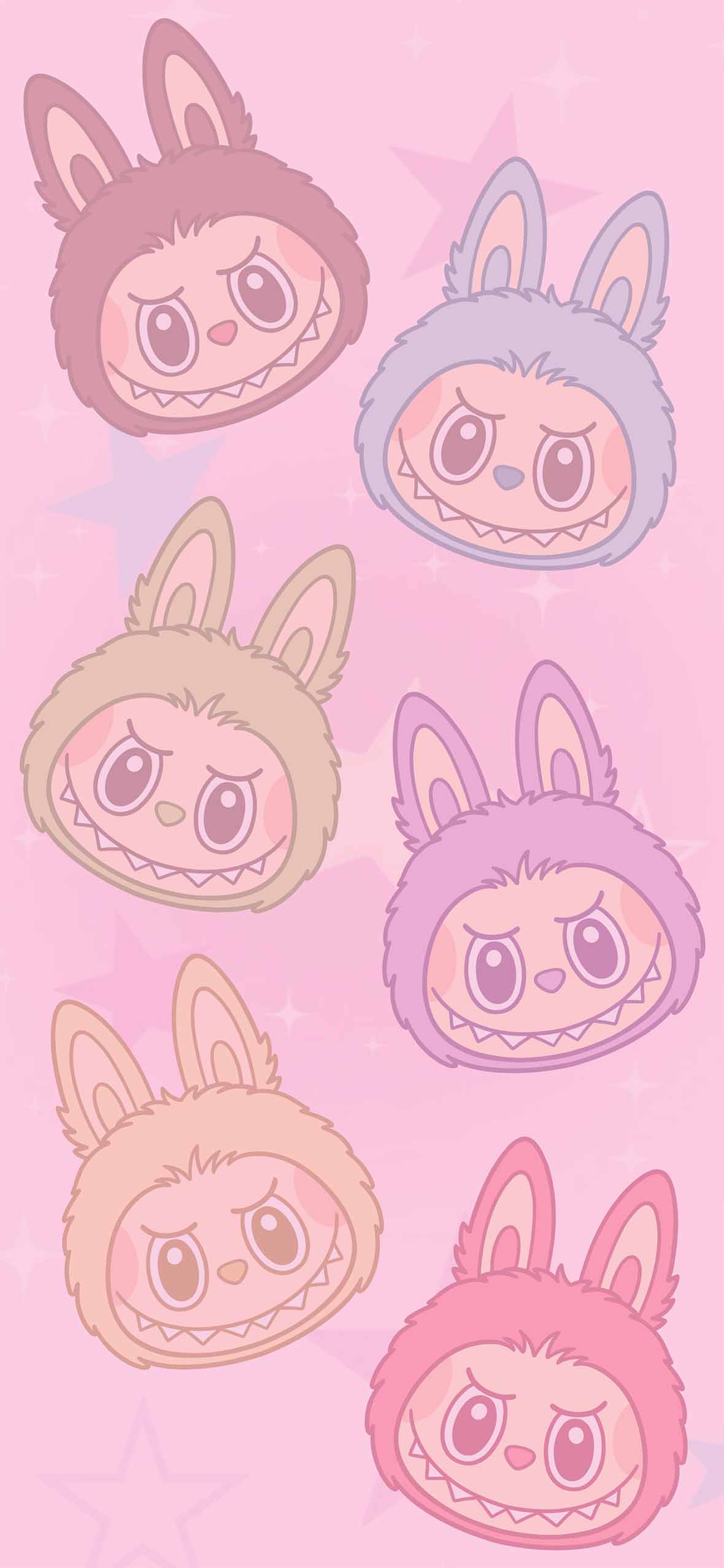 Labubu Colorful Heads Cute Wallpapers - Cool Toys Wallpapers HD