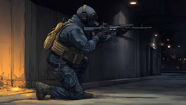 Free Modern Tactical Trooper Gas Mask Desktop Wallpaper 4K