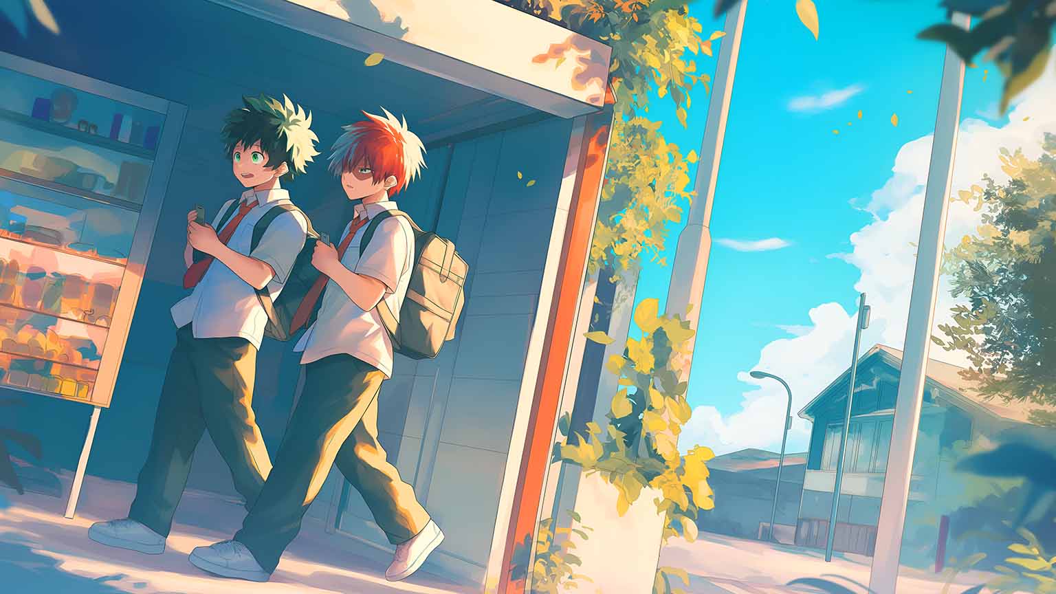 My Hero Academia Classmates in School Uniforms Wallpaper 4K