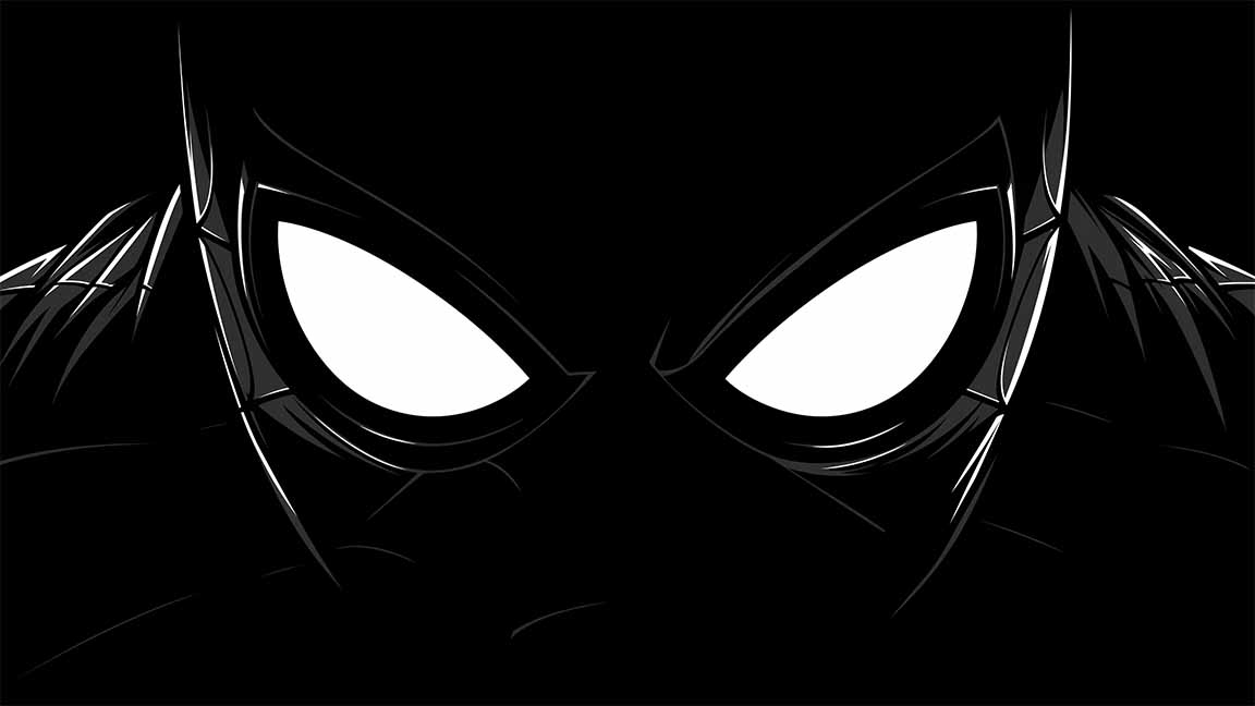 Spider-Man Glowing Eyes Black Mask Desktop Wallpaper 4K & HD