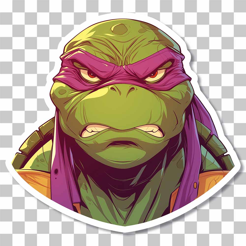TMNT Leonardo Retro Sticker - Legendary Cartoon Sticker PNG