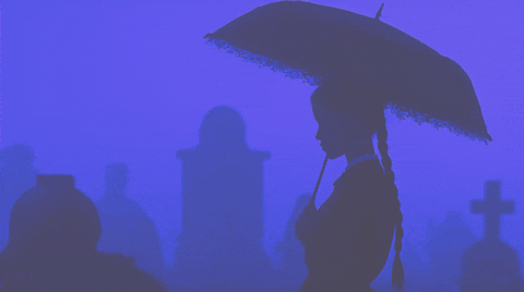 Wednesday Addams Dark Umbrella GIF Wallpaper - Download in HD