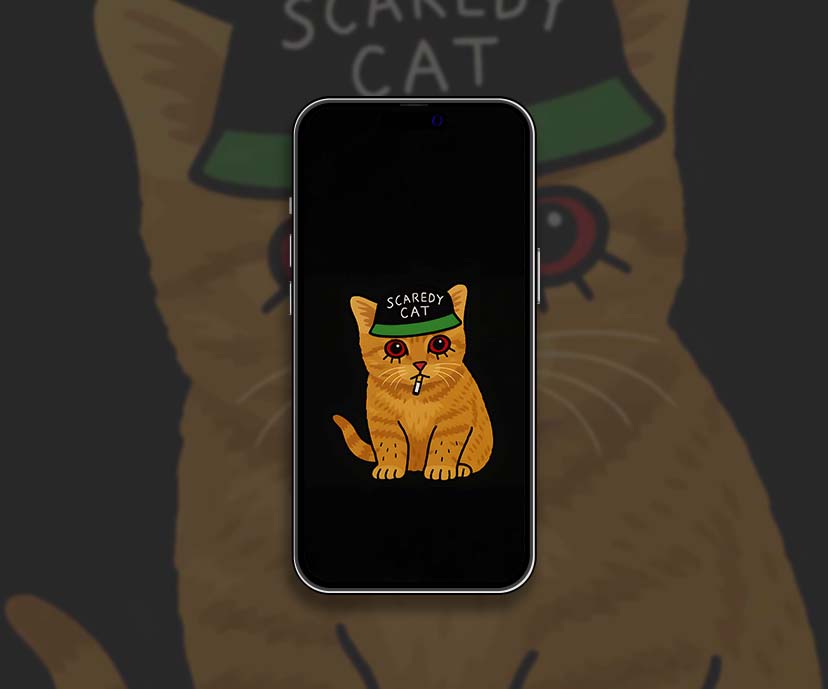 Wifiskeleton Scaredy Cat Smoking Black Wallpapers - HD Wallpaper