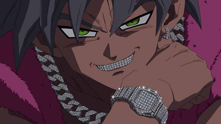 Dragon Ball Saiyan with Ice Chain and Glowing Eyes Wallpaper 4k