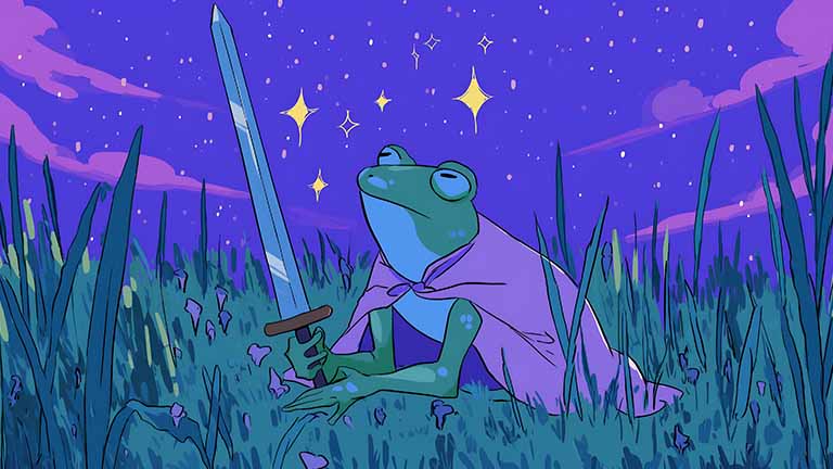 Free Gallant Toad Night Sky Defender Desktop Wallpaper 4K