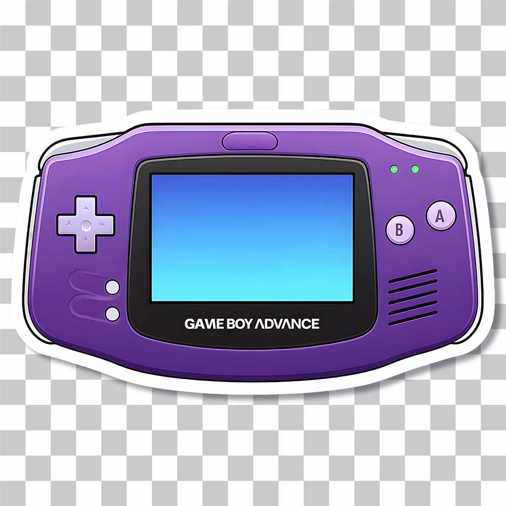 Gameboy Advance Purple Console Sticker - Cool Gamer Sticker