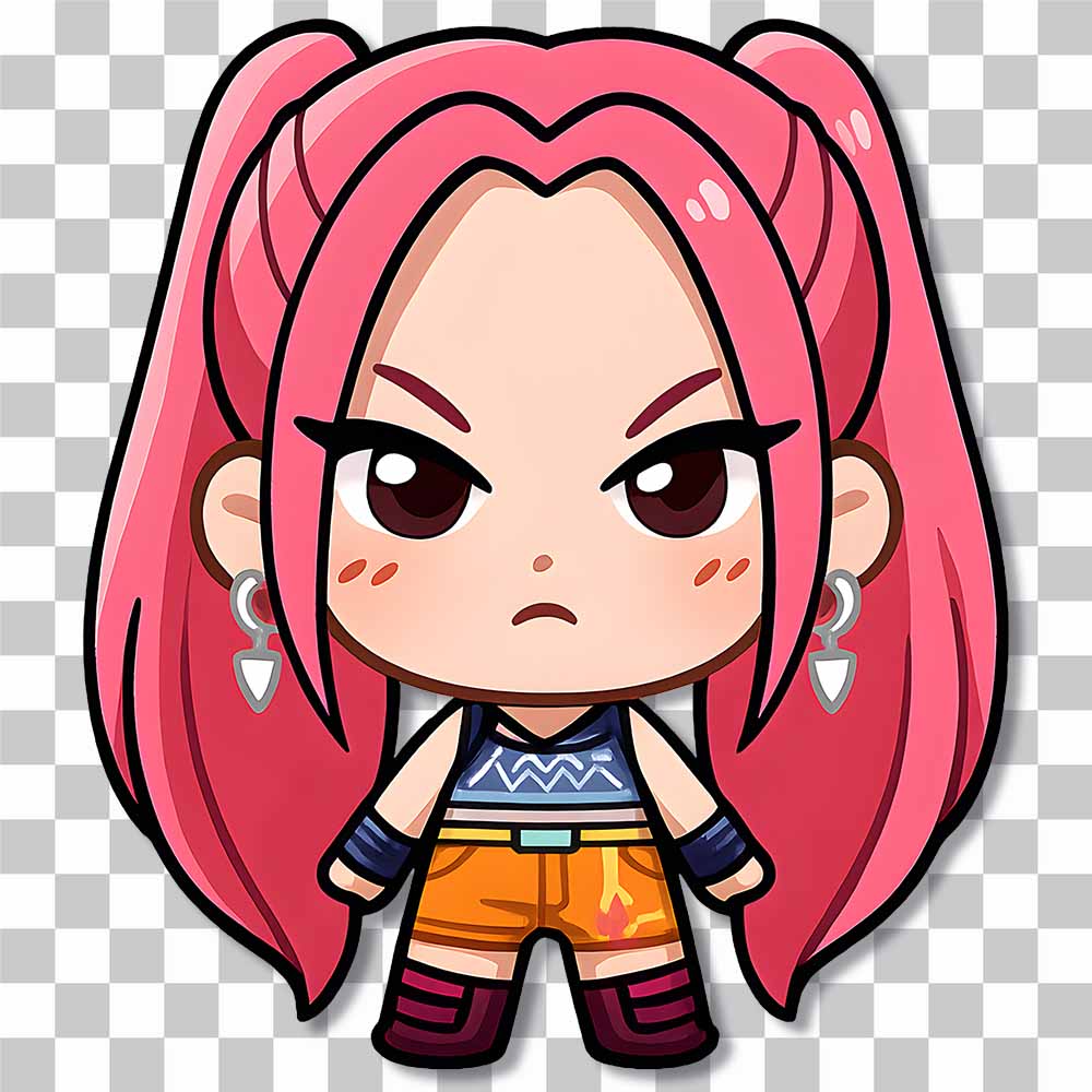 K-Pop Demon Hunters Chibi Mira Sticker - Cute Girl Sticker PNG