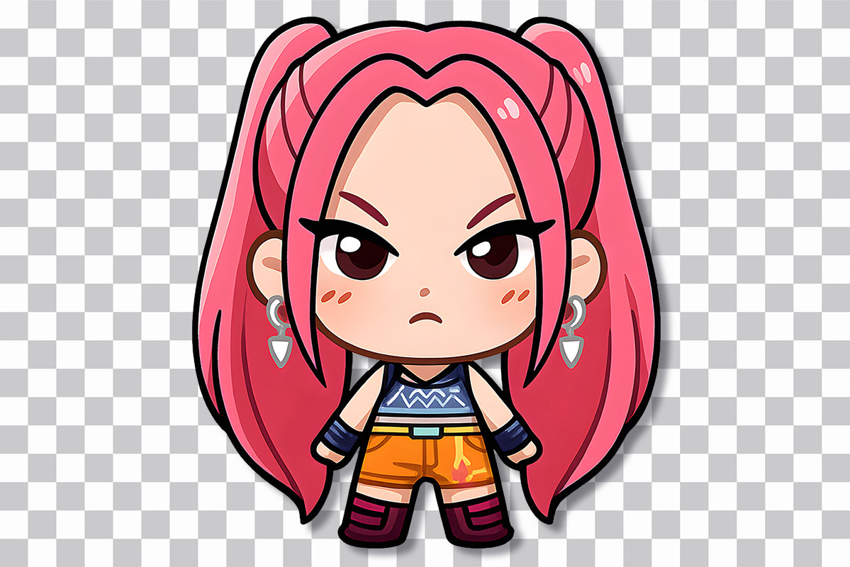 K-Pop Demon Hunters Chibi Mira Sticker - Cute Girl Sticker PNG