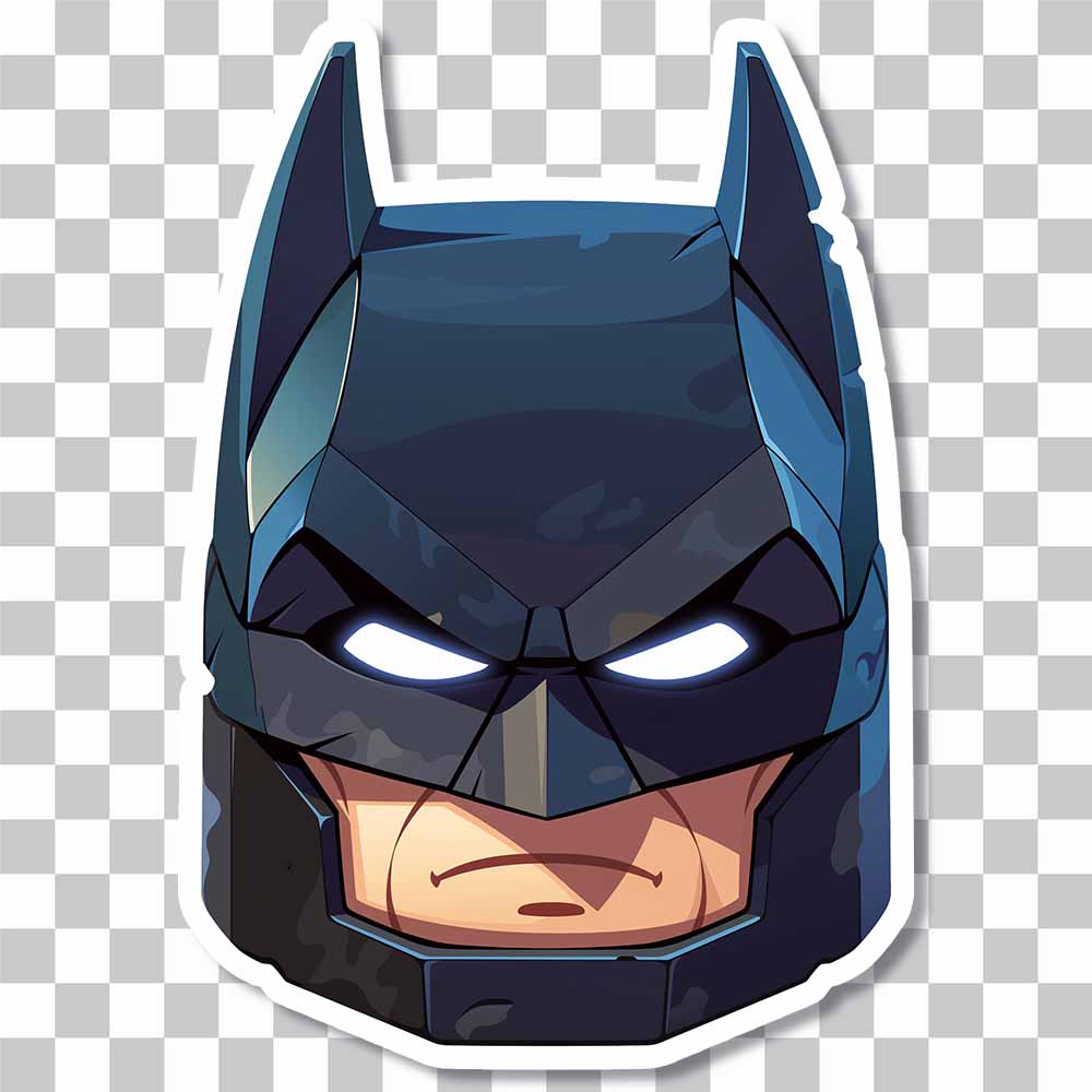 LEGO Batman Head Glowing Eyes Sticker - DC Superhero Sticker