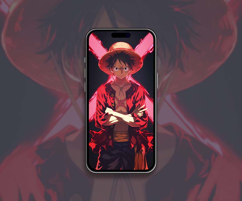 Luffy One Piece Red Glow Wallpapers - Anime Phone Wallpapers