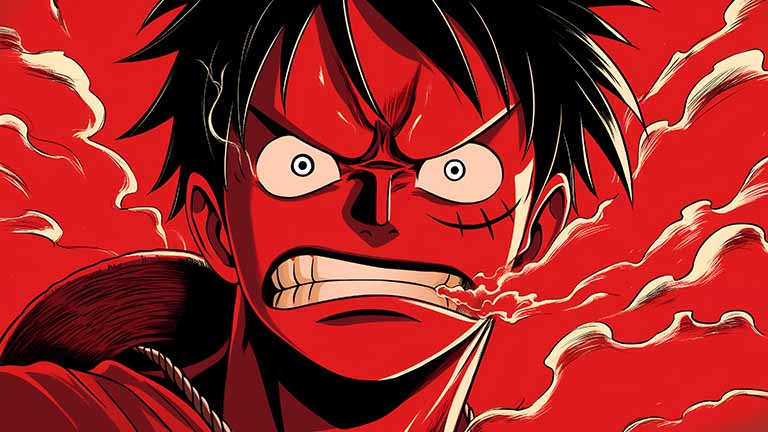 Luffy One Piece Lightning Storm Animated GIF Wallpaper HD