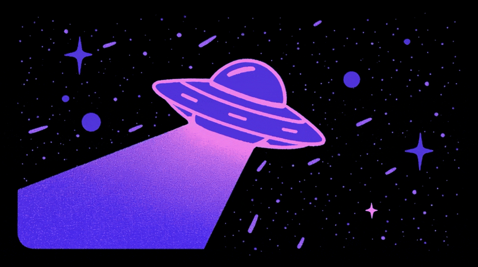 Space Aesthetic UFO Spaceship Neon Pink GIF Wallpaper 4k