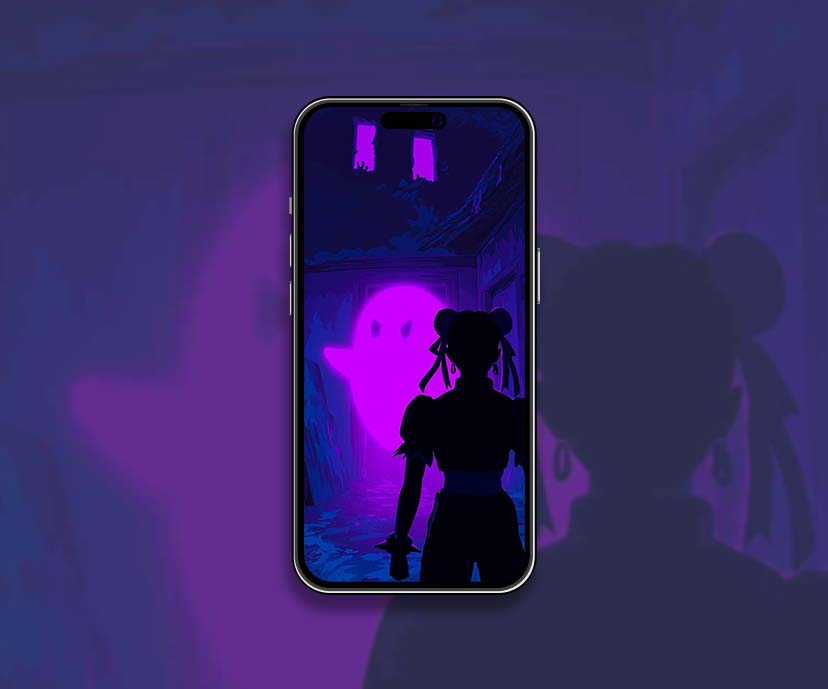 Chun Li Ghost Encounter Purple Haunted Wallpapers iPhone HD