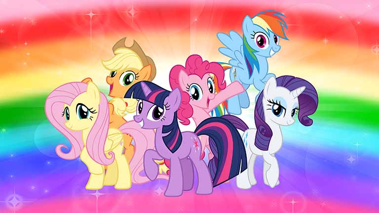 My Little Pony Mane Six Rainbow Sparkles Desktop Wallpaper
