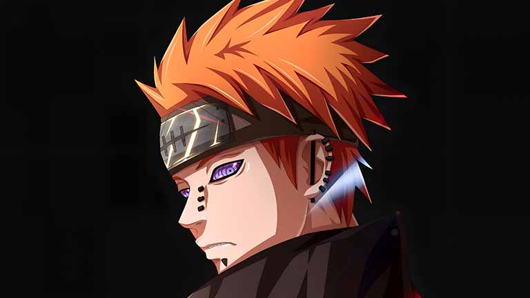 Naruto Pain Nagato Rinnegan Close-Up Desktop Wallpaper