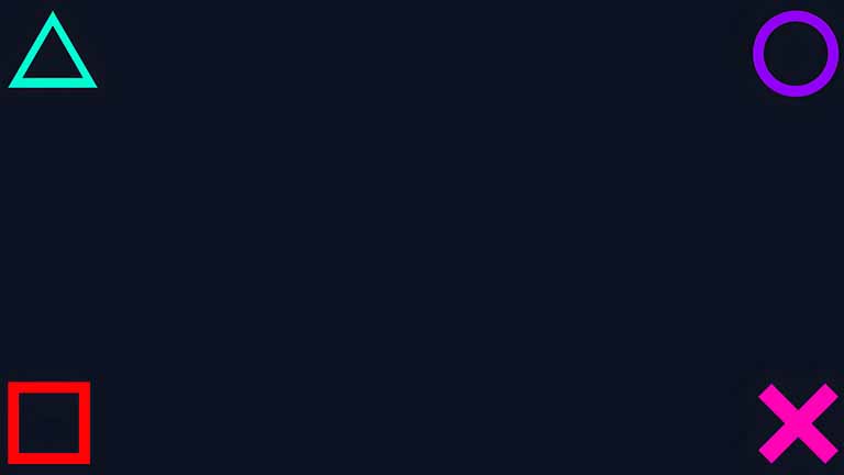 PlayStation Controller Symbols Minimalist Dark Desktop Wallpaper